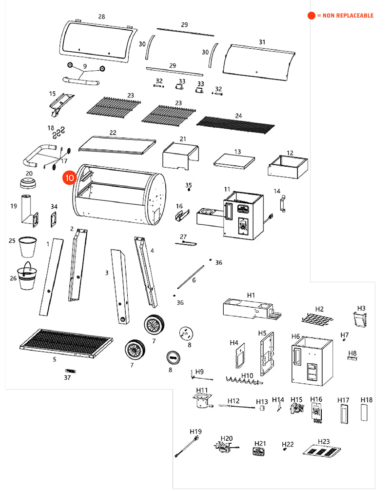 Replacement Grill Parts for Nexgrill 910-05004